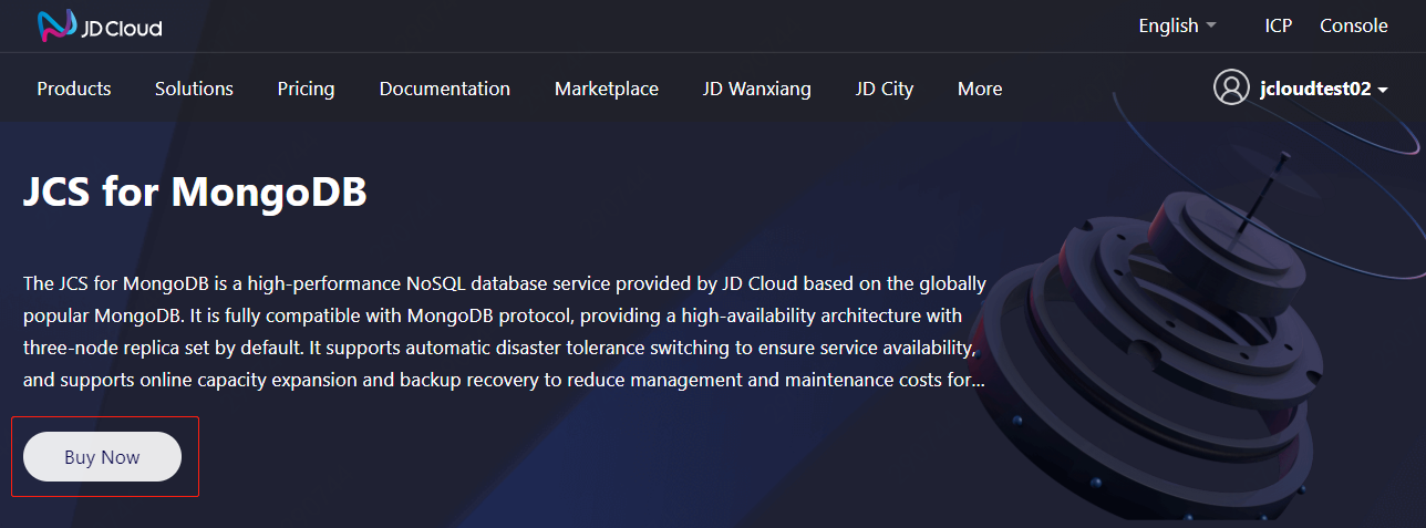 Purchase Process-JCS for MongoDB-Products-Documentation-JD Cloud